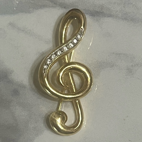 Vintage | Jewelry | Vintage Musical Note Brooch | Poshmark
